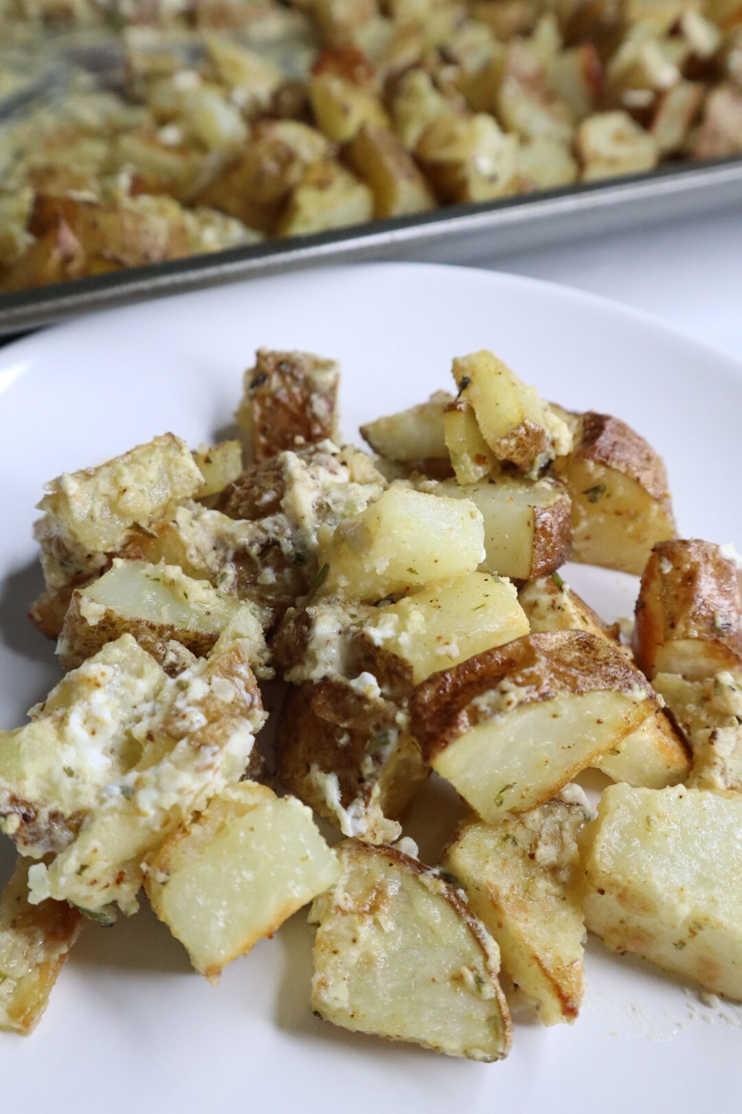 Dijon & Goat Cheese Roasted Potatoes