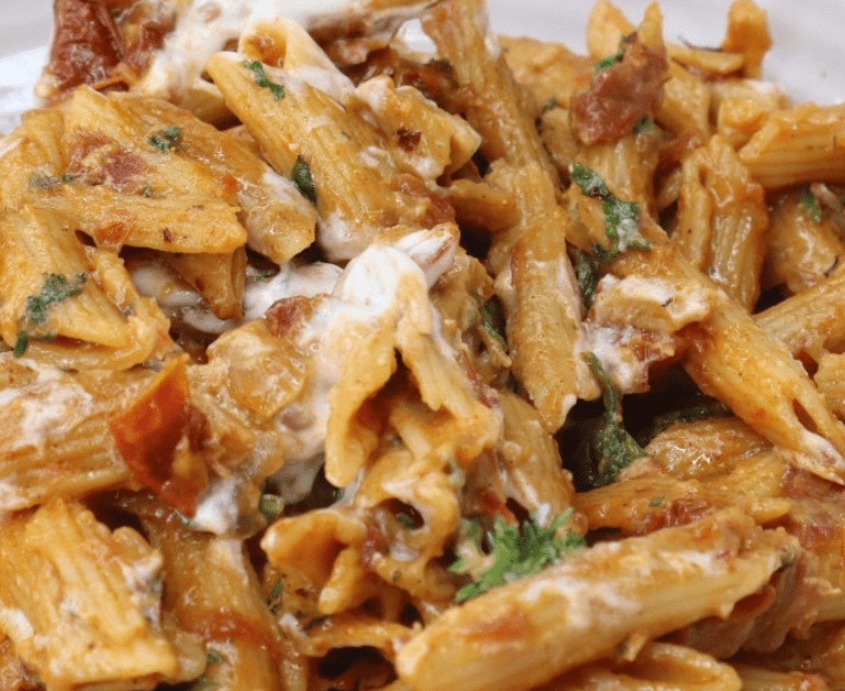 Sun-Dried Tomato Protein Pasta With Whipped Lemon Ricotta