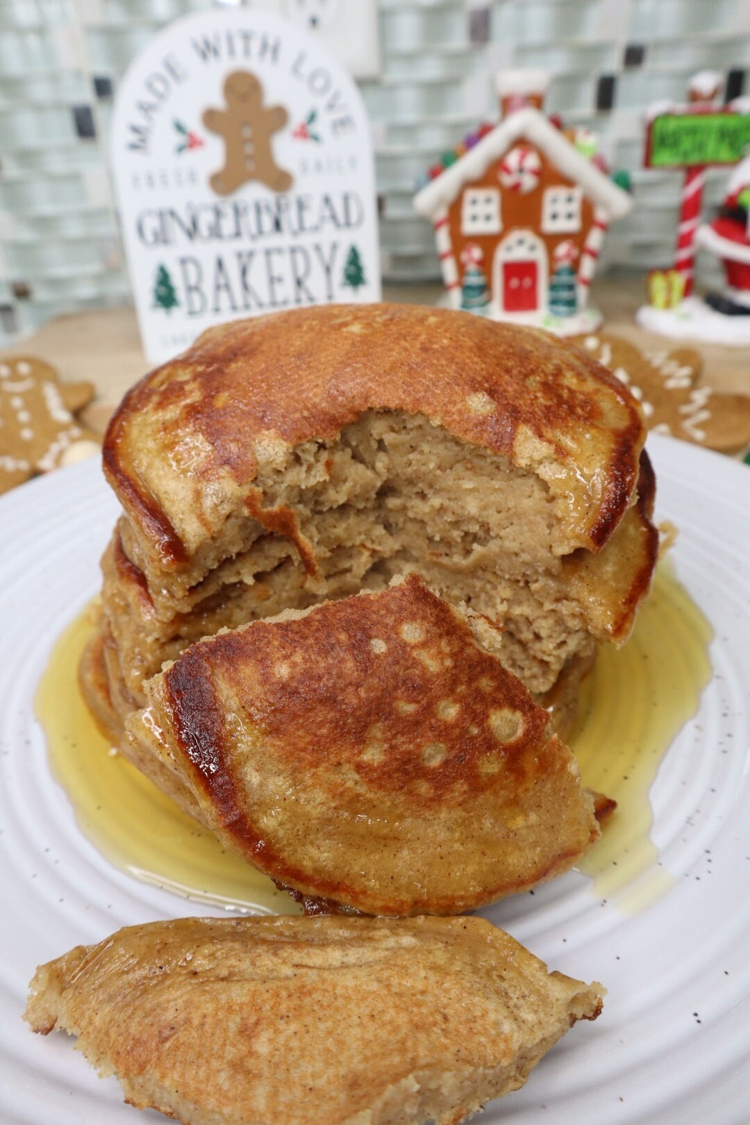 Gingerbread Greek Yogurt Protein Pancakes