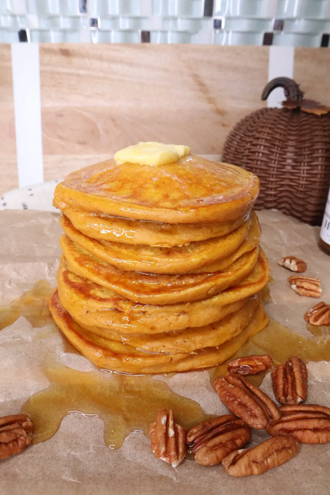 Pumpkin Greek Yogurt Protein Pancakes