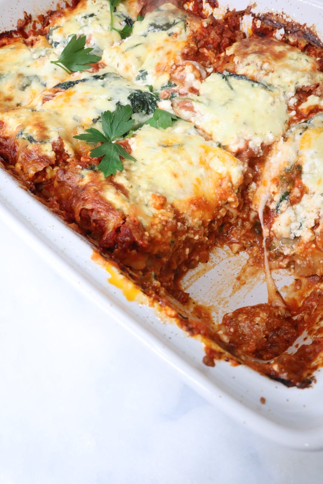 Cottage Cheese Lasagna (Gluten Free, High Protein)