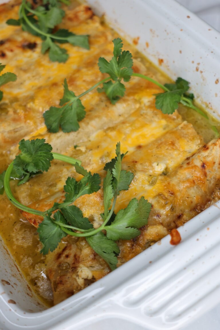 Skinny Ranch Chicken Enchiladas