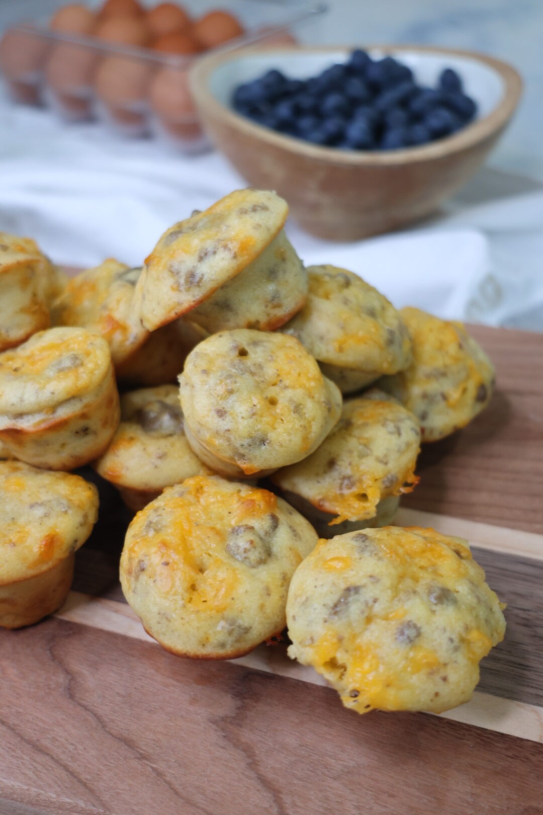 Low Calorie, High Protein Sausage McGriddle Egg Bites